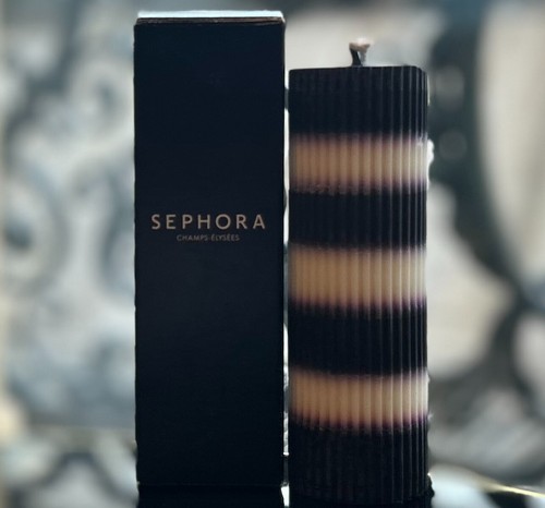 Authentic Sephora Paris Exclusive Black White Striped UnScented Candle ...