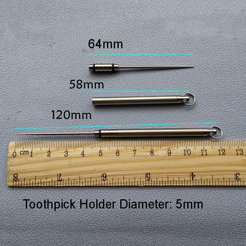 EDC Titanium Alloy Ear Pick + Titanium Alloy Toothpick Portable Multi ...