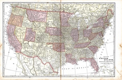 Entire US - Antique United States Map - 5