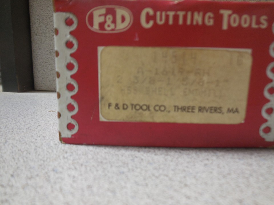 F&D CUTTING TOOLS SPECIAL 14514 A1619 RH 3/8-1 5/8-1 HSS SHELL EMS ...