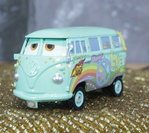 Disney Pixar Cars 2 Fillmore VW Bus Diecast Metal Car Original ...