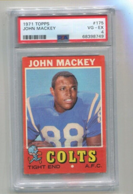 1971 Topps - JOHN MACKEY - Card #175 - BALTIMORE COLTS PSA 4 | eBay