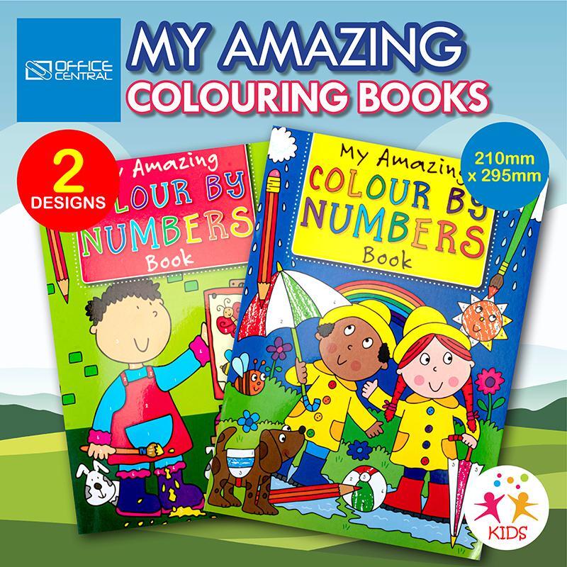 4PCS Colouring By Numbers Books Fun Relaxing Creative 32PG 295mm x ...