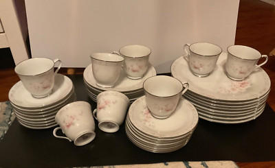 Noritake China 8 - 5 Piece Place Settings Carthage Pattern #3330 40 PC ...