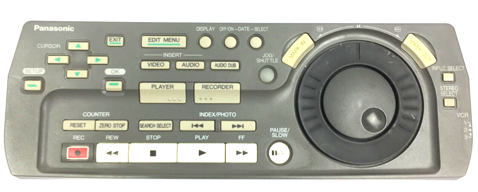 Detachable remote tray ,play stop Panasonic AG-DV2000 mini dv vcr ...