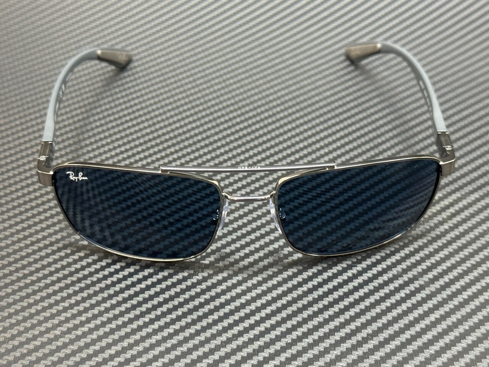 RAY BAN RB3737 004 80 Gunmetal Blue Unisex 60 mm Sunglasses | eBay