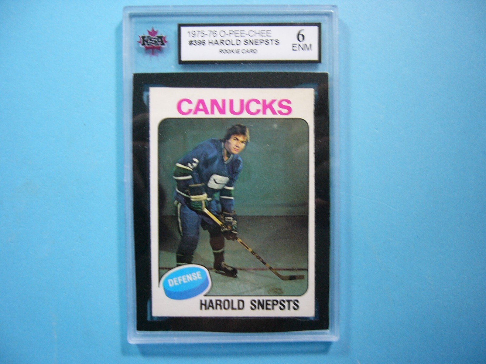 1975/76 O-PEE-CHEE NHL HOCKEY CARD #396 HAROLD SNEPSTS ROOKIE RC KSA 6 ...