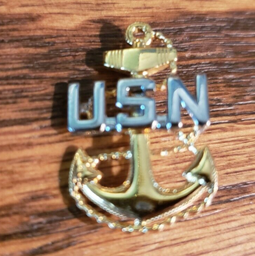 Gold Silver Toned Metal Navy Military Pin | eBay