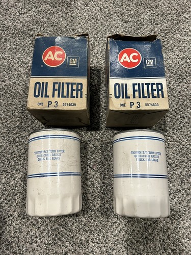 2 NOS AC Delco P3 5574639 Oil Filters 1957-64 Studebaker Packard ...