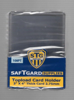 10 THICK CARD 2.75MM TOP LOAD CARD HOLDERS 108 PT MEMORABILIA GAME USED ...