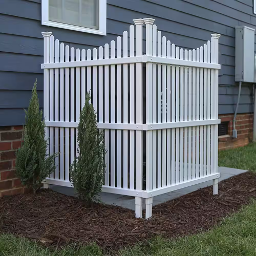 White 4ft x 3ft Vinyl Privacy Screen (2-Pcs) Weather Resistant Fence ...