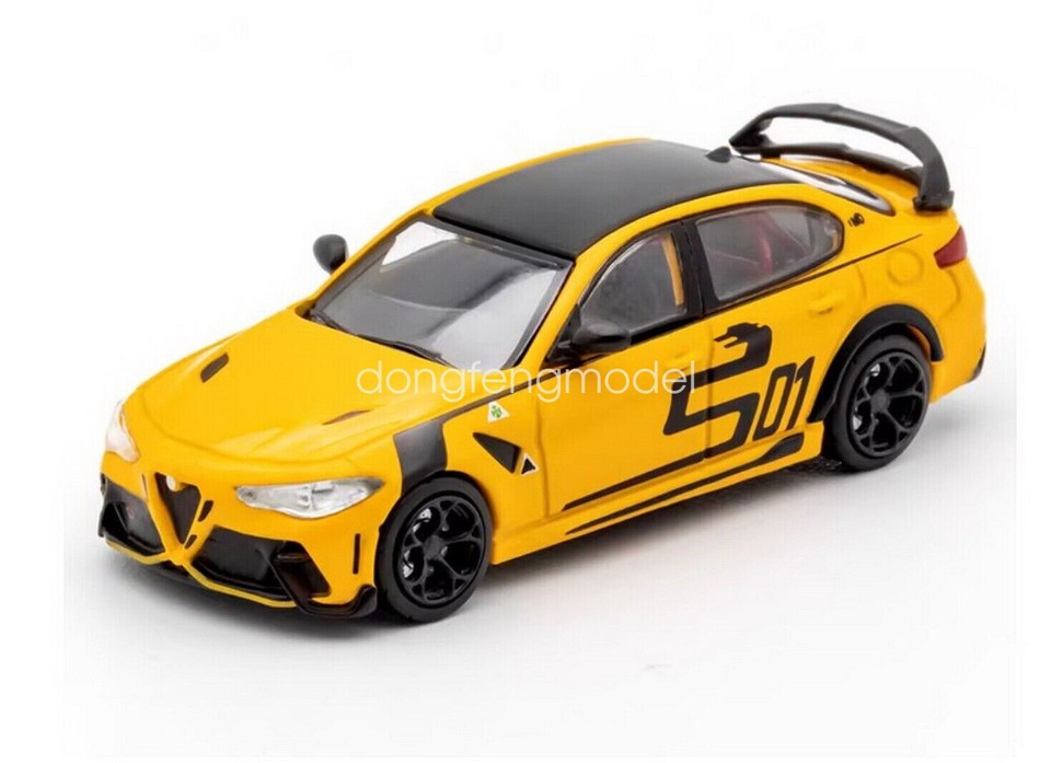 DCT 1/64 Scale Alfa Romeo Giulia GTAm Yellow Diecast Car Model ...