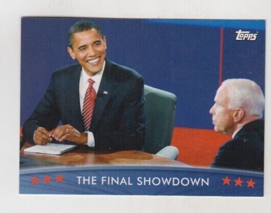 U.S. President Barack Obama 2008 TOPPS "THE FINAL SHOWDOWN" ROOKIE CARD ...