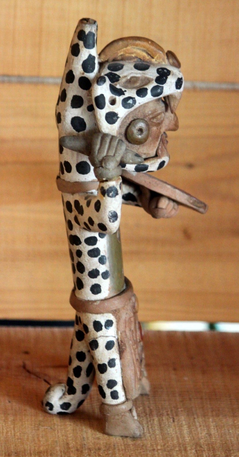 Aztec Mexico Pre Columbian Style Ocelotl Jaguar Warrior Figurine | eBay