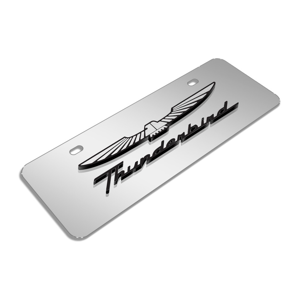Ford Thunderbird 3D Logo Chrome 12"x4" Half-Size Stainless Steel ...