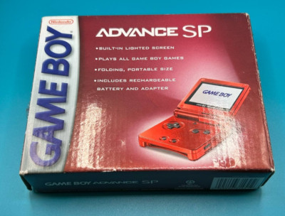 Nintendo Game Boy Advance SP Handheld System Flame Red With Box! Tested ...