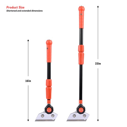 Retractable Long Handle Bulldozer Blade Scraper Tool Floor Label ...