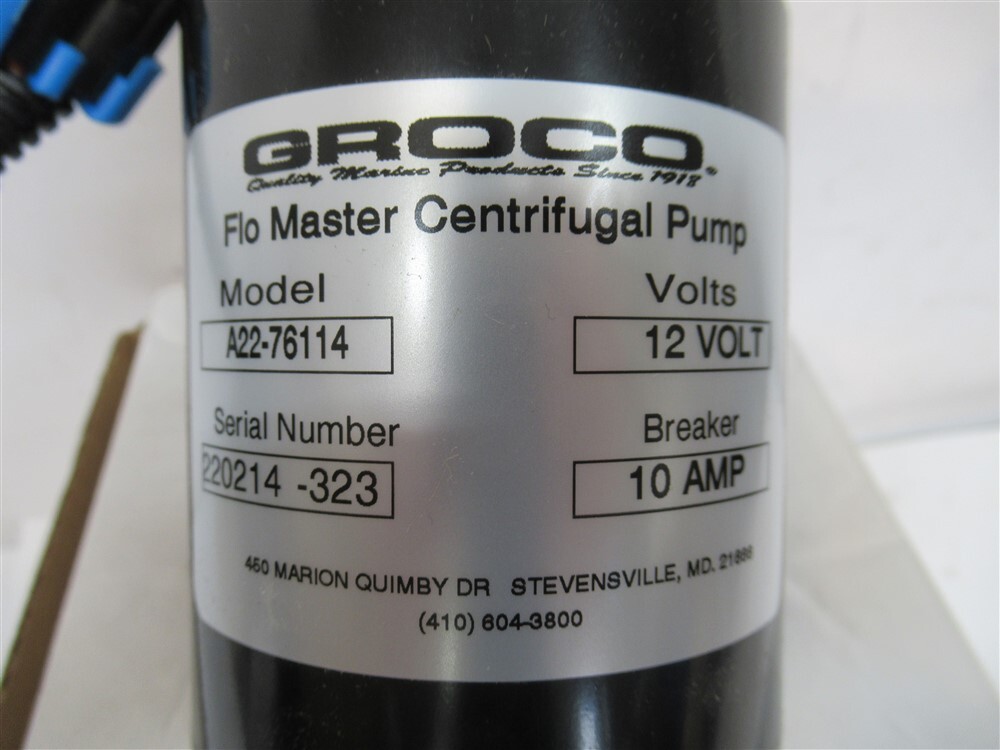 Groco A22-76114 Heater Booster Pump Freightliner 0105537 A22-66297-000 ...