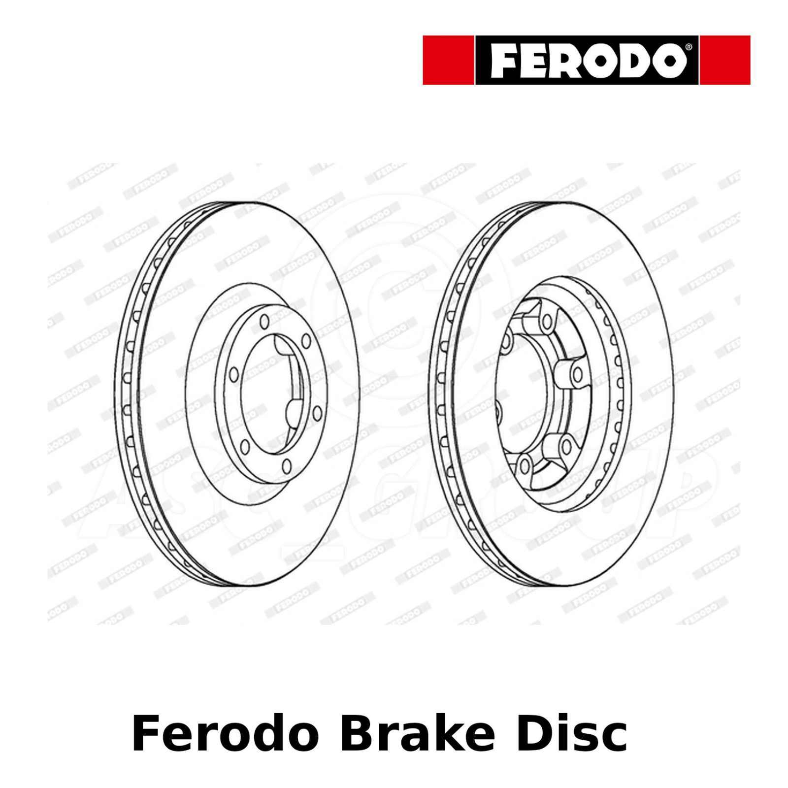 Ferodo Front Brake Disc (Pair) - 277mm, Vented - DDF1633 - EO Quality ...