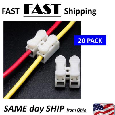 20 PACK -- Quick Splice Connectors Lock Wire Terminals Self Locking ...