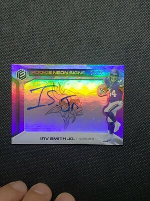 2019 Elements Irv Smith Jr. Rookie Neon Signs purple Auto RC #15 ...