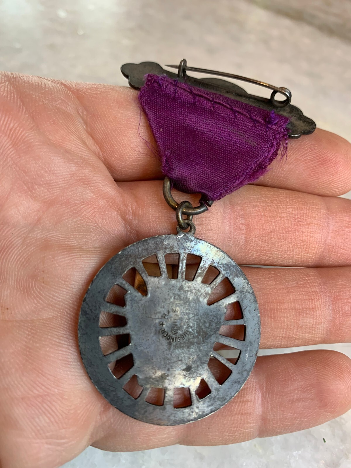 RARE Antique 1897 Bicycle Bike Pin Medal League American Wheelmen ...