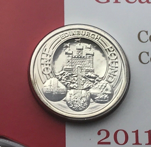 Simply Coins~ 2011 EDINBURGH 1 ONE POUND COIN BRILLIANT UNCIRCULATED BU ...