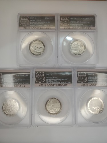 2017-S 25C ANACS EU70 FDOI Quarters From The 225th Ann. 10 Coin Set | eBay