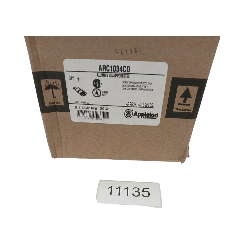 NEW Appleton ARC1034CD 100A 3W 4P Powertite Connector Body Pin & Sleeve ...
