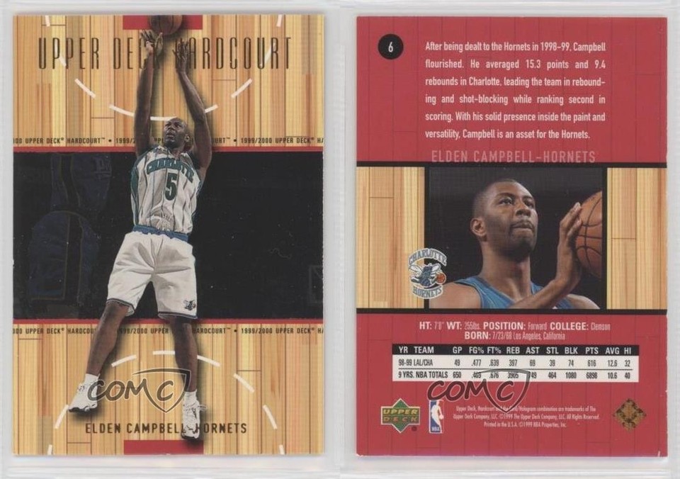 1999-00 Upper Deck Hardcourt Elden Campbell #6 12ru | eBay