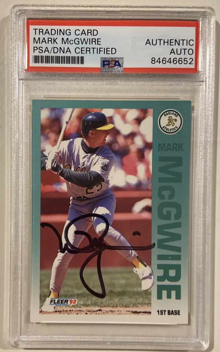 Mark McGwire Autographed Memorabilia | Signed Photo, Jersey ...