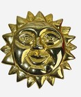 Sun Face Happy Gold Tone Vintage Brooch Pin Collectible | eBay
