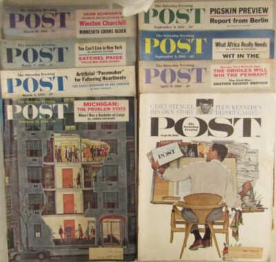 1961-1962-1963 SATURDAY EVENING POST Magazines ADs-History-Stories | eBay