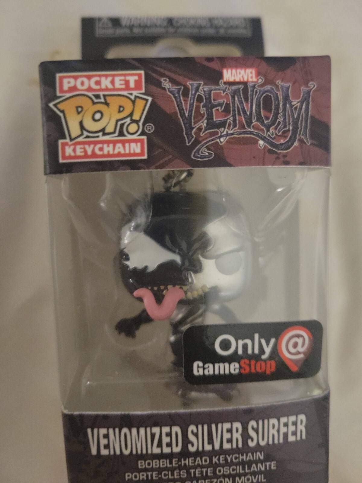 Funko Pocket Pop Keychain Marvel Venom Venomized Silver Surfer GameStop ...