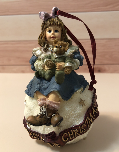 Amy Holding Teddy Sam BABY'S FIRST CHRISTMAS Yesterdays Child Ornament ...