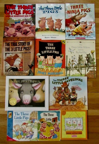 Lot 11 THE THREE LITTLE PIGS Picture Books traditional & fractured ...