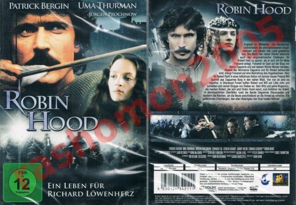 DVD Robin Hood 1991 Patrick Bergin Uma Thurman David Morrissey Region 2 ...