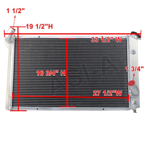 3 Rows Radiator&Shroud Fan for 1973-1976 Chevy Corvette Stingray C3 V8 ...