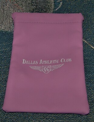 NEW PRG Embroidered Vinyl Valuables Pouch Bag DALLAS ATHLETIC CLUB ...