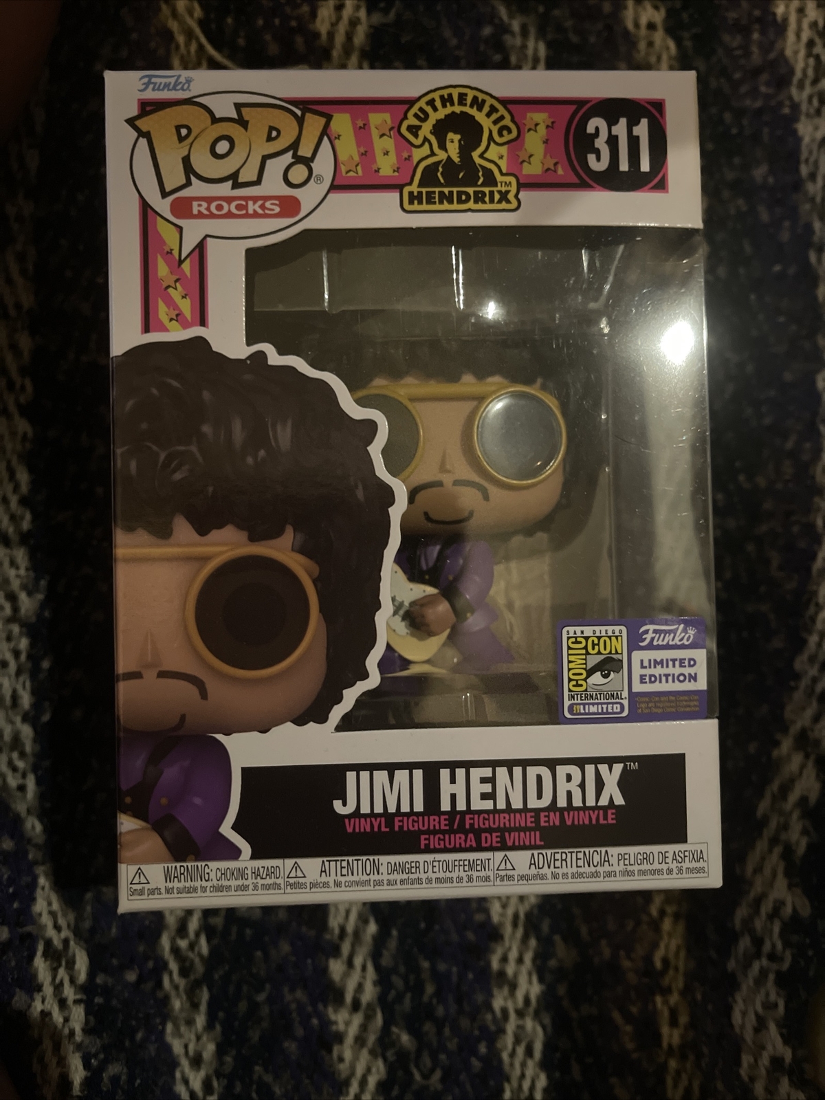 SDCC 2023 Funko Pop Jimi Hendrix Purple #311 Official Comic Con Sticker ...