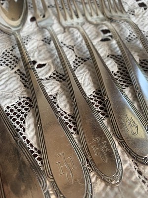 Vintage WMF9 WMF Silverplate FLATWARE Lot 90 Silver Forks Serving ...