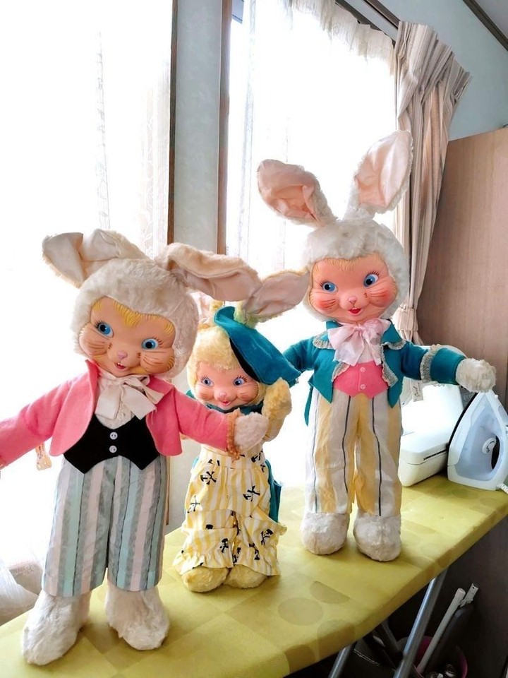 Rushton Gund Rubber Face Doll Rabbit Pink Jacket Vintage Cute ...