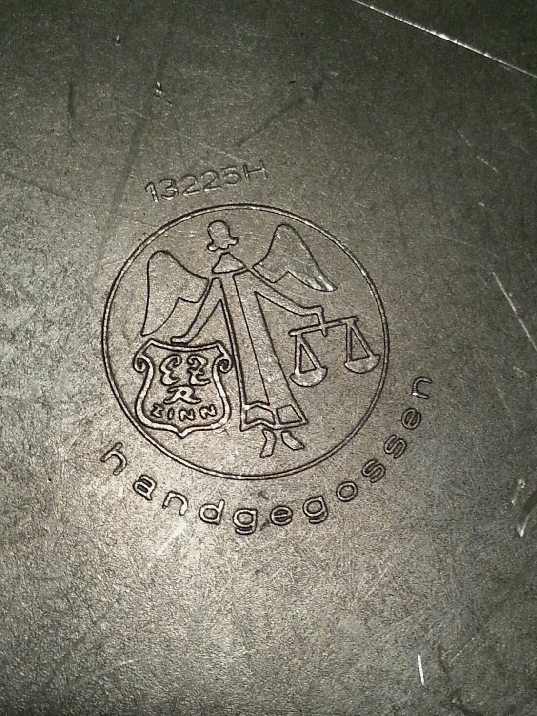 Vintage German pewter EZR Zinn plate Hanover Niedersachsen | eBay