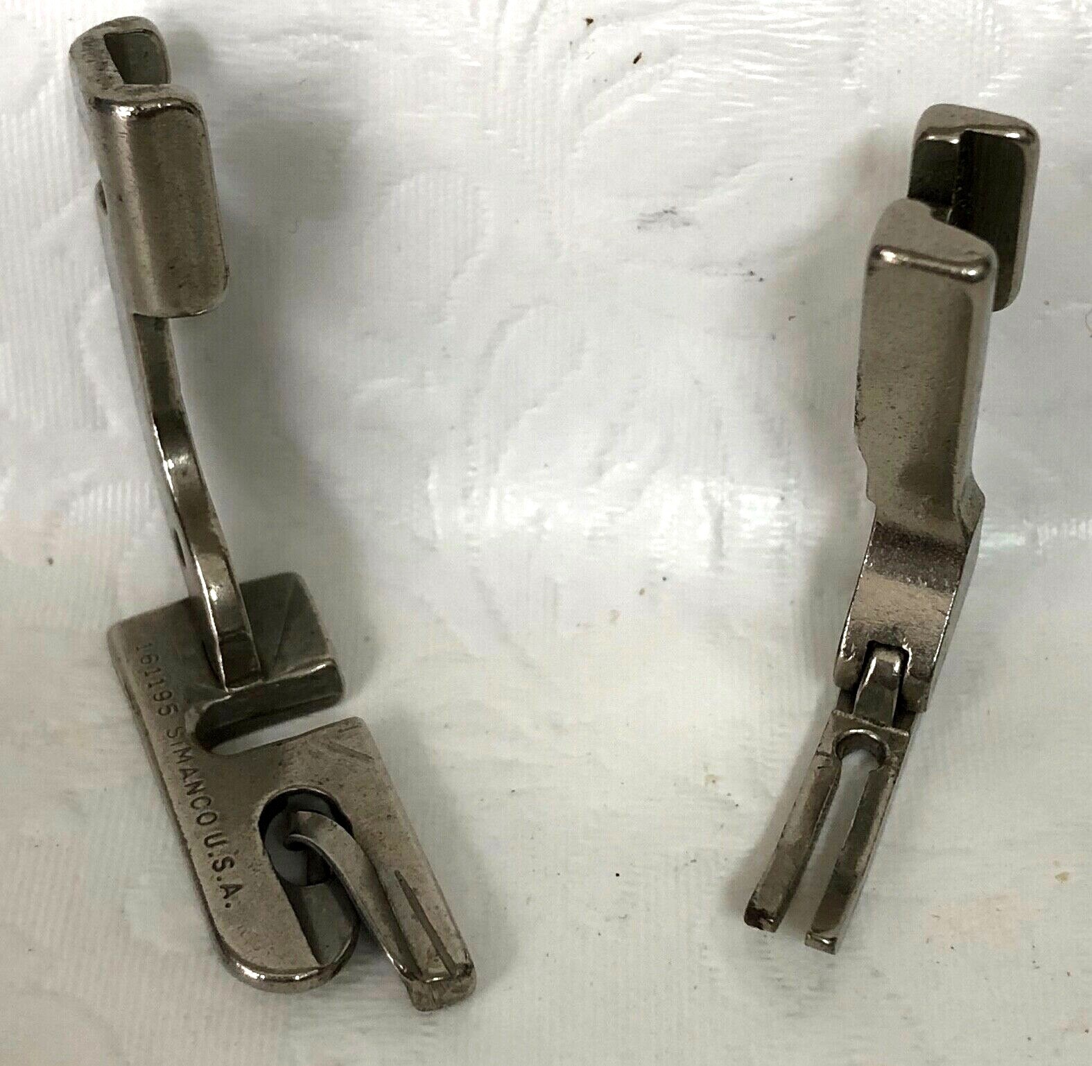 2 Pressor Feet "Zipper #40322SH & Simanco Slant Needle Hemmer #161195 ...