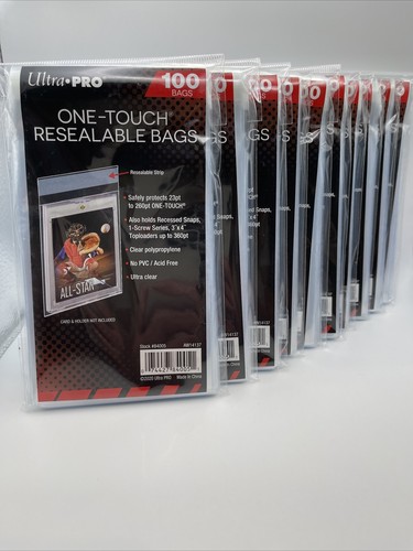 Ultra Pro One-Touch Resealable Bags 10 Packs of 100, 1000 Total Bags | eBay