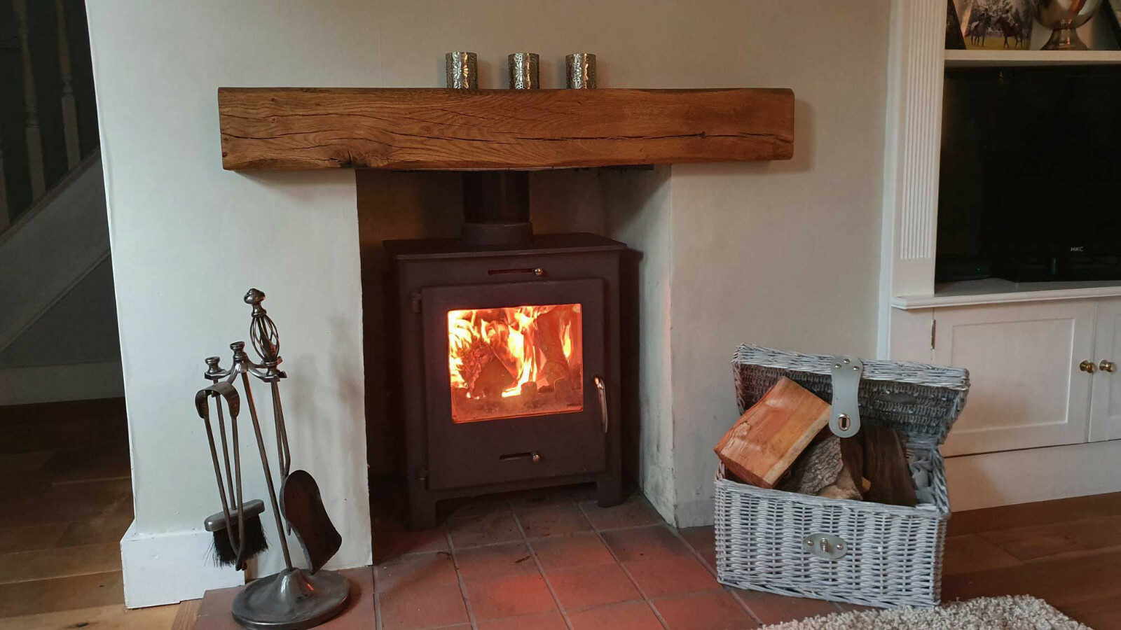 Solid Oak Beam Floating Shelf Mantle Piece Fire Place Surround Sanded ...