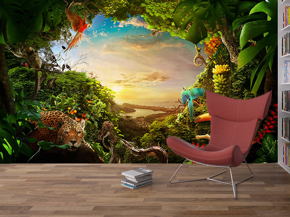 Decorative Murals In Jungle Themes