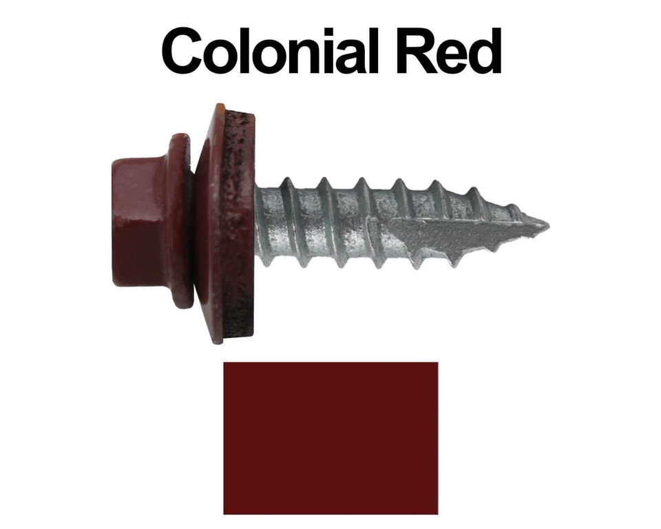 #14 x 1" METAL ROOFING SCREWS: Colored Metal Roofing Screw & Siding ...