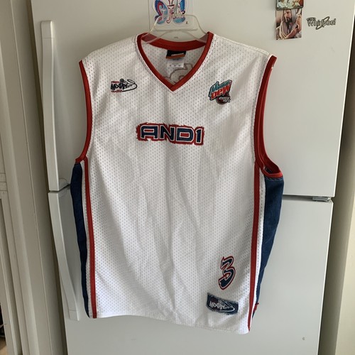 Vintage 2003 AND1 MixTape Tour Jersey Mountain Dew Code Red #3 HotSauce ...