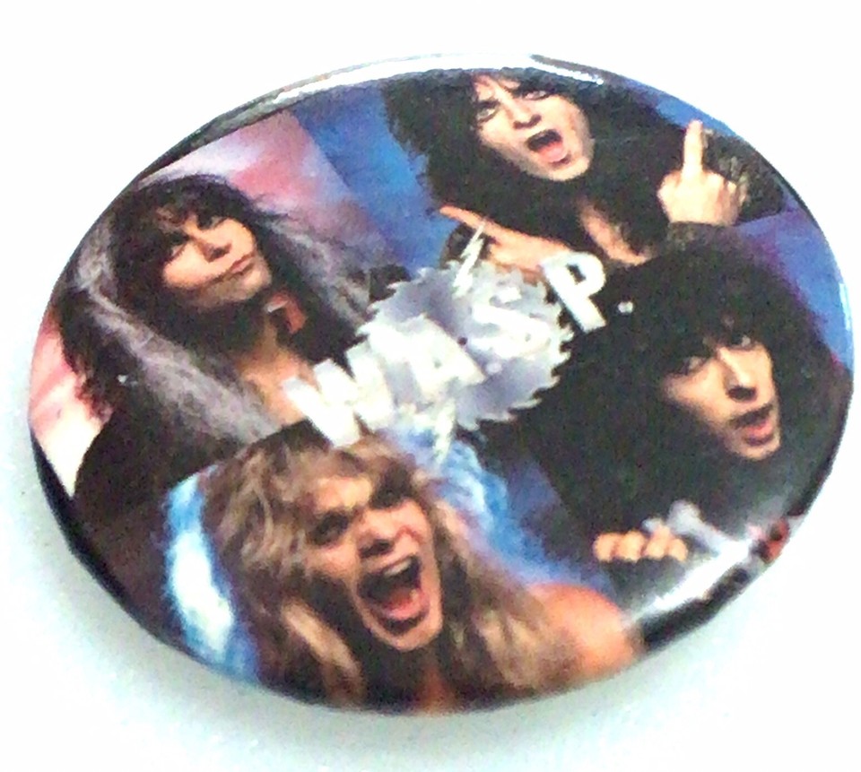 Vintage 1985 WASP Heavy Metal Hair Band Pin Button | eBay